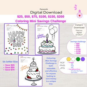 Birthday Savings Challenge Budget Binder Birthday Savings Fund Savings ...