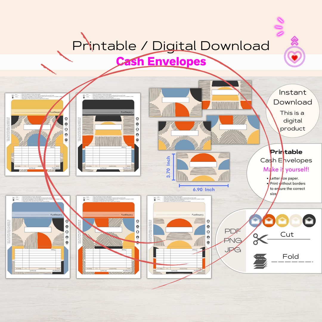 Cash Envelope System Template Printable Cash Envelopes With Transaction ...