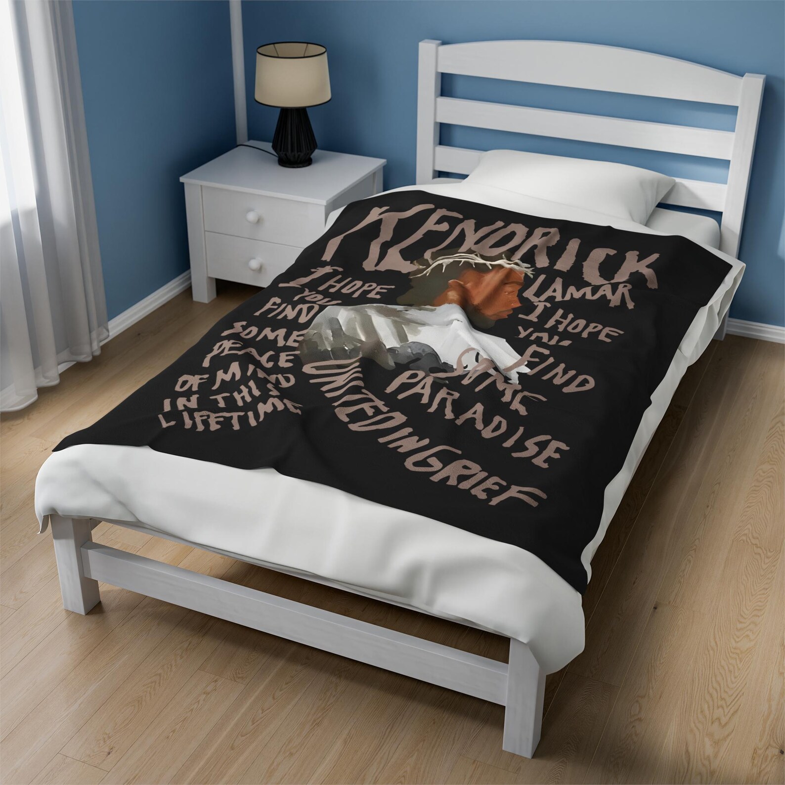 Kendrick Lamar Blanket, Kdot Lamar TV off GNX Merch, Hip Hop California ...