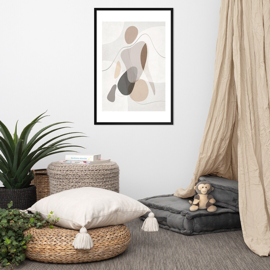 Abstract Neutral Colors Wall Art Modern Contemporary Living - Etsy