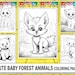 40 Cute Baby Forest Wild Animals Coloring Pages. Woodland Animals ...