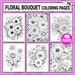 Floral Bouquet Colorings Vol.2. Flowers Coloring Book. Coloring Pages ...