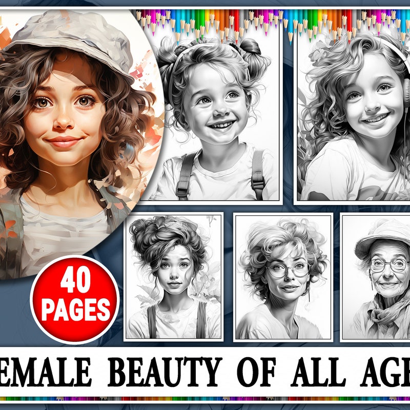 Adult Female Coloring Pages - Etsy