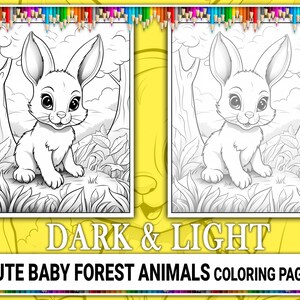 40 Cute Baby Forest Wild Animals Coloring Pages. Woodland Animals ...