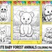 40 Cute Baby Forest Wild Animals Coloring Pages. Woodland Animals ...