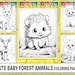 40 Cute Baby Forest Wild Animals Coloring Pages. Woodland Animals ...