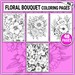 Floral Bouquet Colorings Vol.2. Flowers Coloring Book. Coloring Pages ...