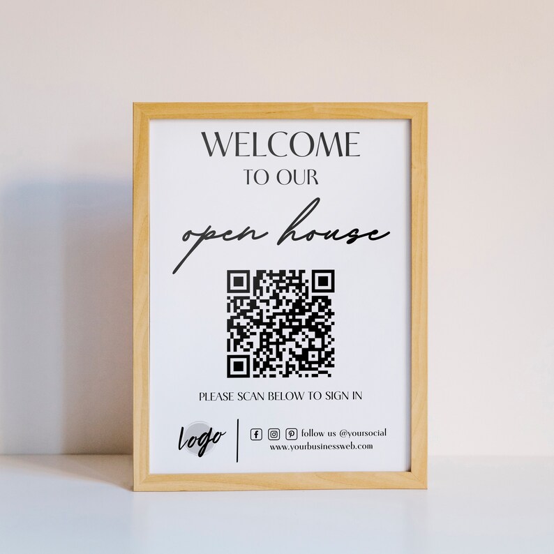 Welcome to Our OPEN HOUSE: QR Code-enabled Guest Registration - Etsy