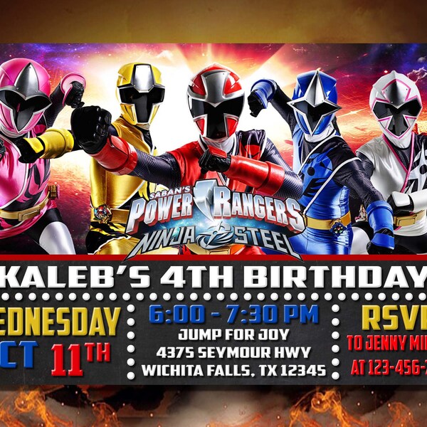 Power Rangers Dino Fury Birthday - Etsy