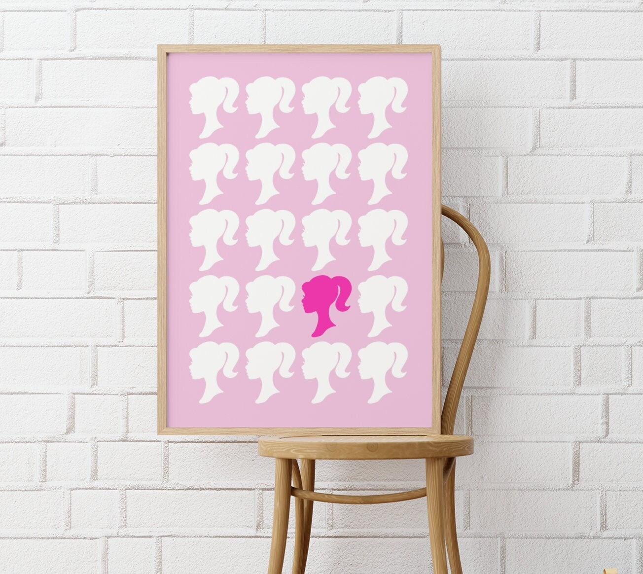 Retro Barbie Poster | Barbie Silhouette Print | Aesthetic Room Decor ...