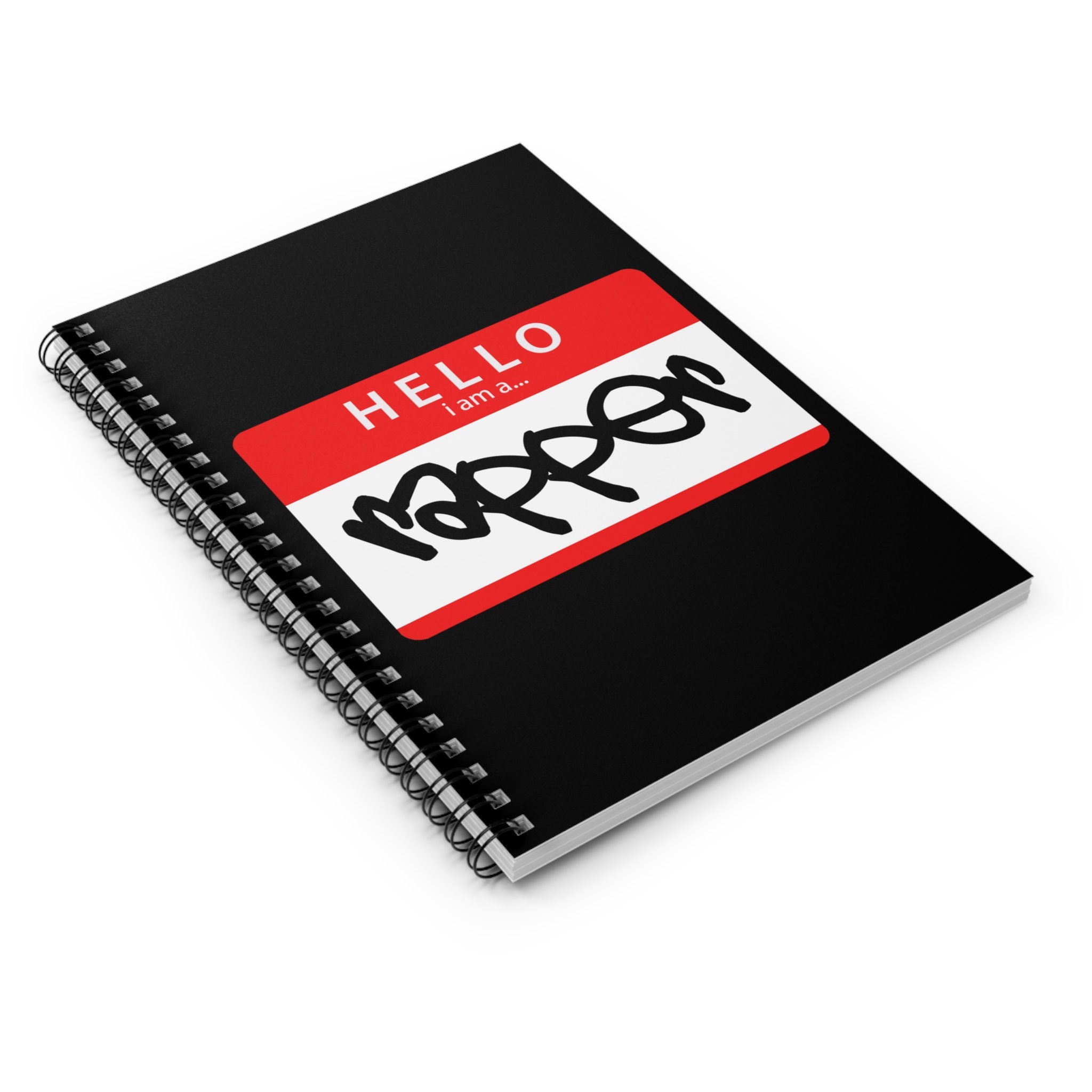 Hello I Am A Rapper Spiral Notebook ruled Line Rap Notebook, Hip Hop ...