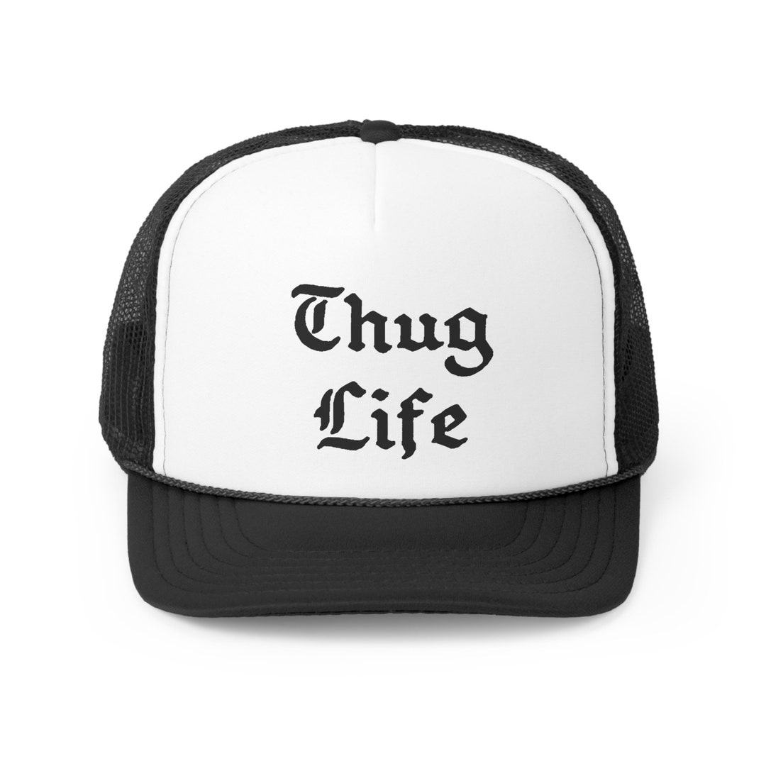 Thug Life Snapback Trucker Hat - Etsy