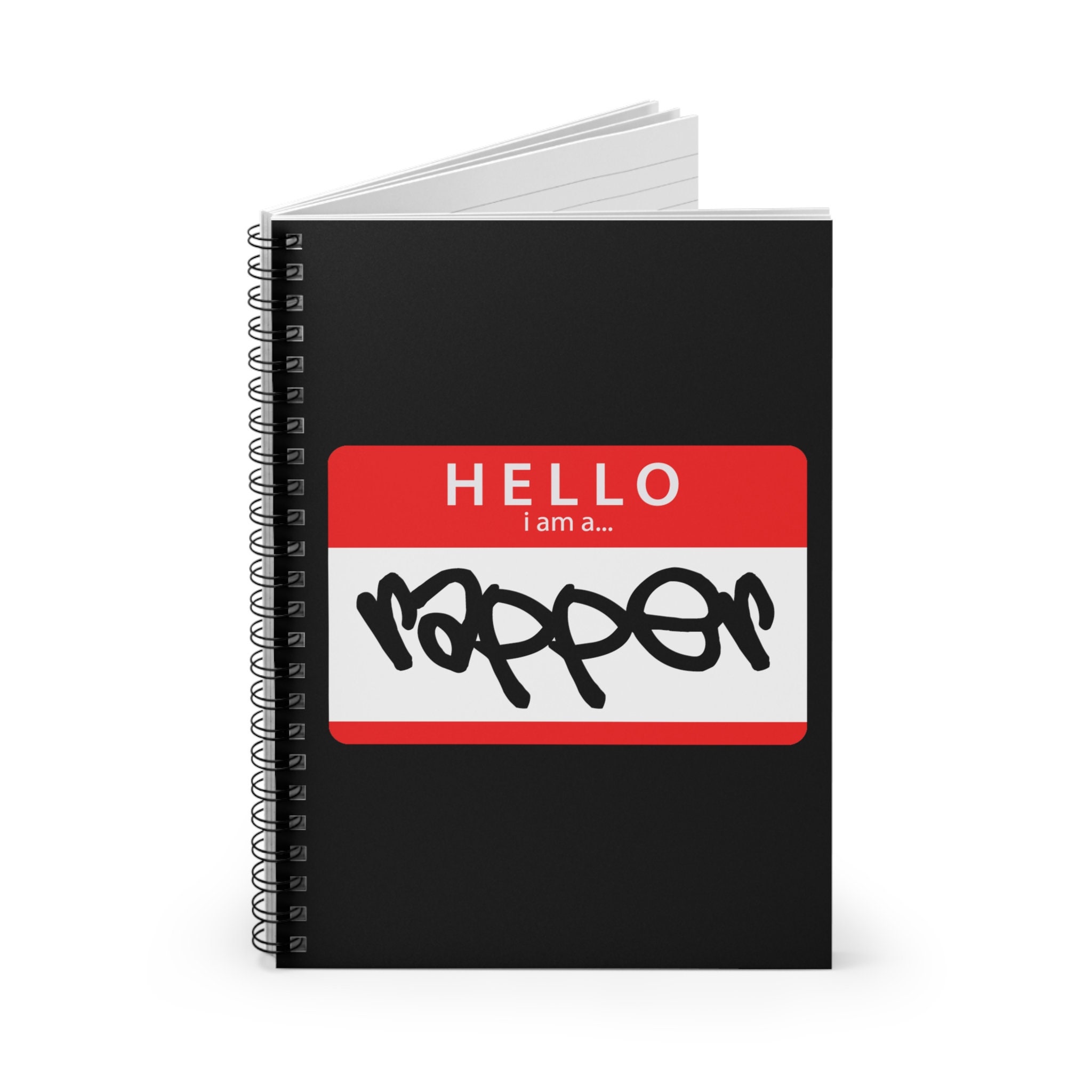Hello I Am A Rapper Spiral Notebook ruled Line Rap Notebook, Hip Hop ...