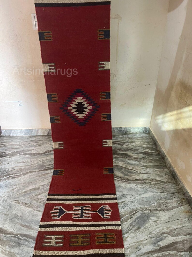 Handwoven Navajo Kilim Rug, Aztec Rug, Accent Rug, Outdoor Rug/indoor ...