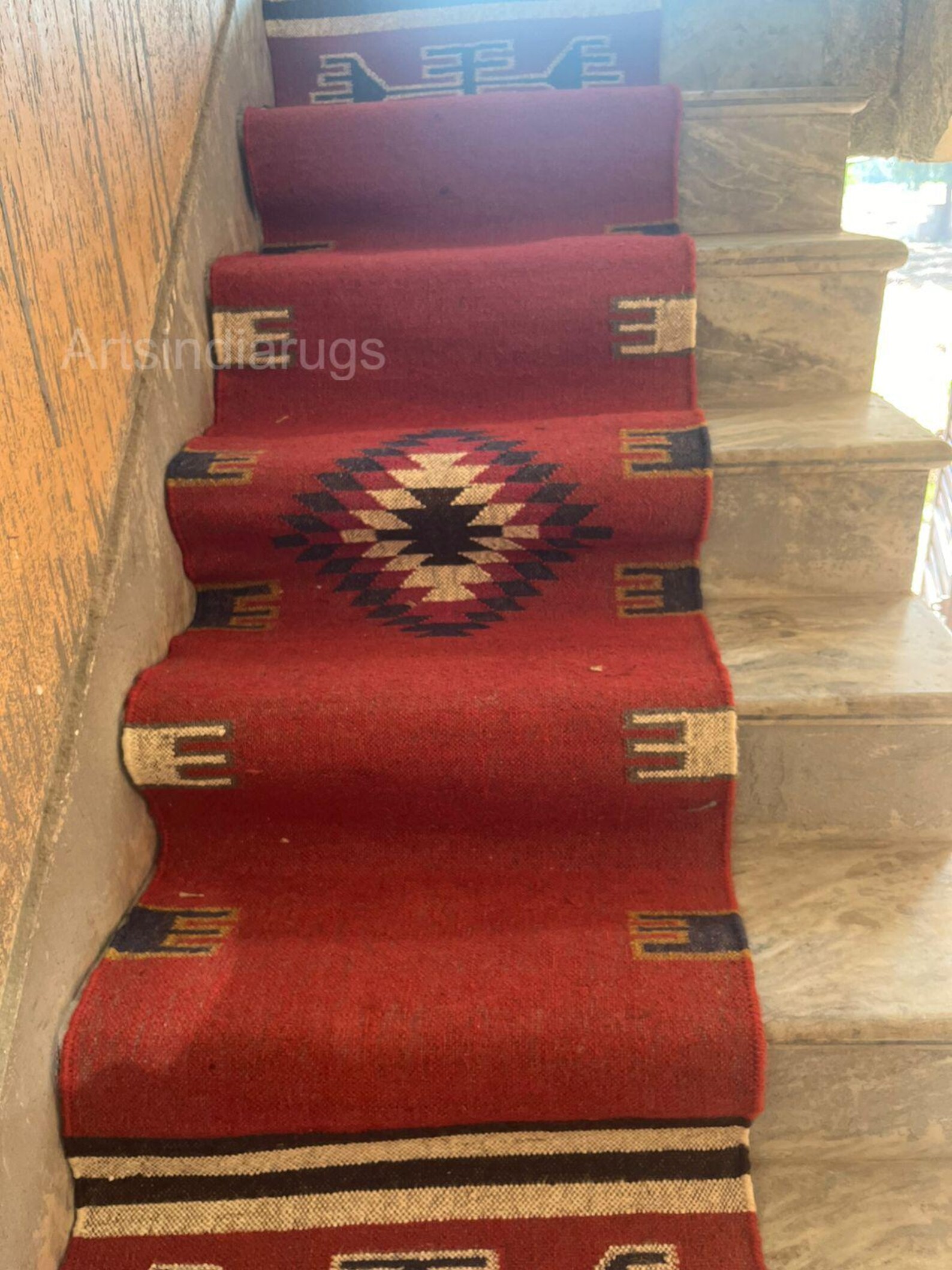 Handwoven Navajo Kilim Rug, Aztec Rug, Accent Rug, Outdoor Rug/indoor ...