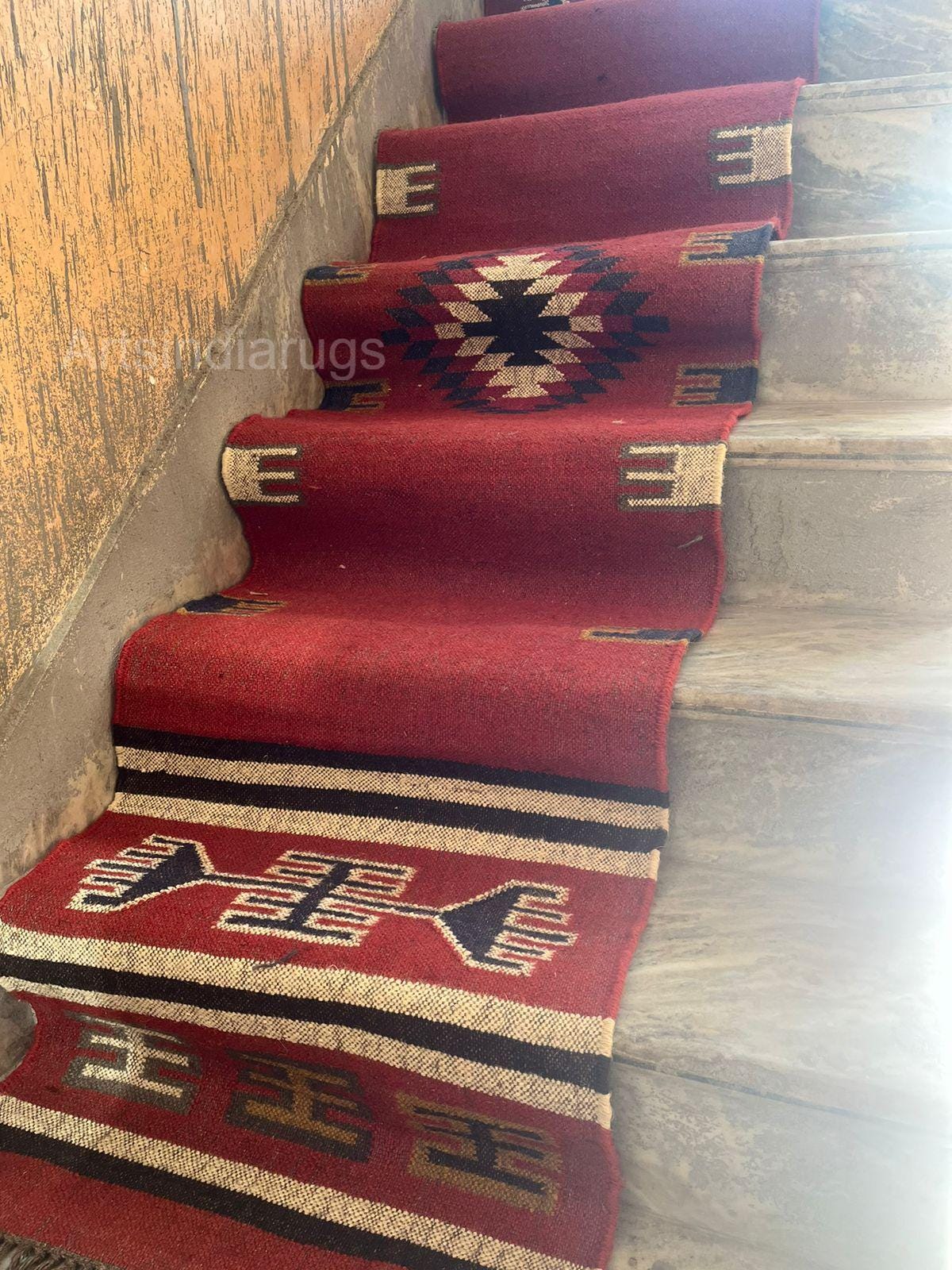 Handwoven Navajo Kilim Rug, Aztec Rug, Accent Rug, Outdoor Rug/indoor ...
