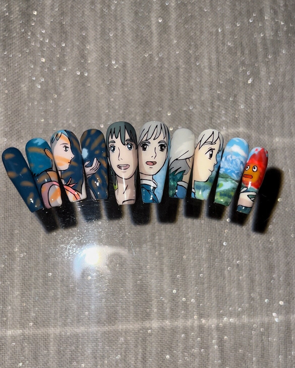 CUSTOM Anime/cartoon Press on Nails - Etsy