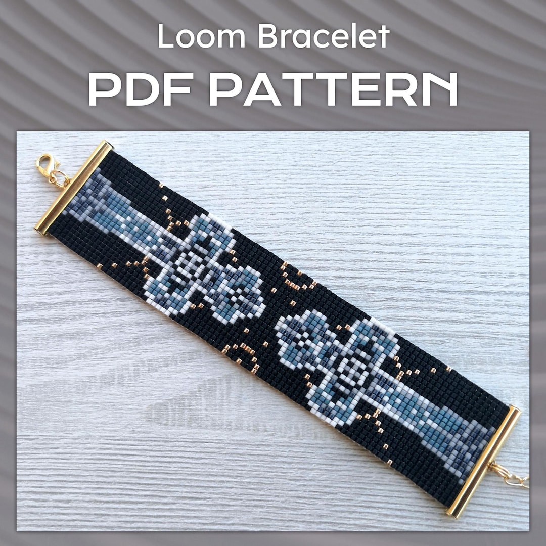 Fancy Cross Bead Loom Bracelet Pattern, Catholic Crosses Woven Beaded ...