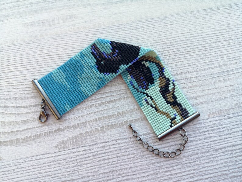 Black Raven Loom Bracelet Pattern, Miyuki Delica PDF Pattern, Gothic ...