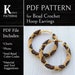 Leopard Print Hoop Earrings PDF Pattern Files, Beaded Big Hoops Ear ...