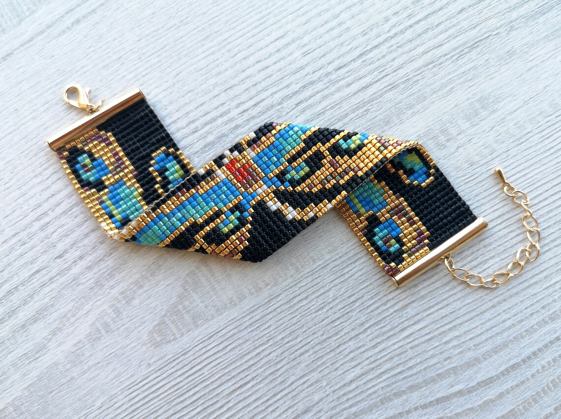 Shiny Dragonfly Loom Bracelet Pattern, Miyuki Delica PDF Pattern, Bug ...