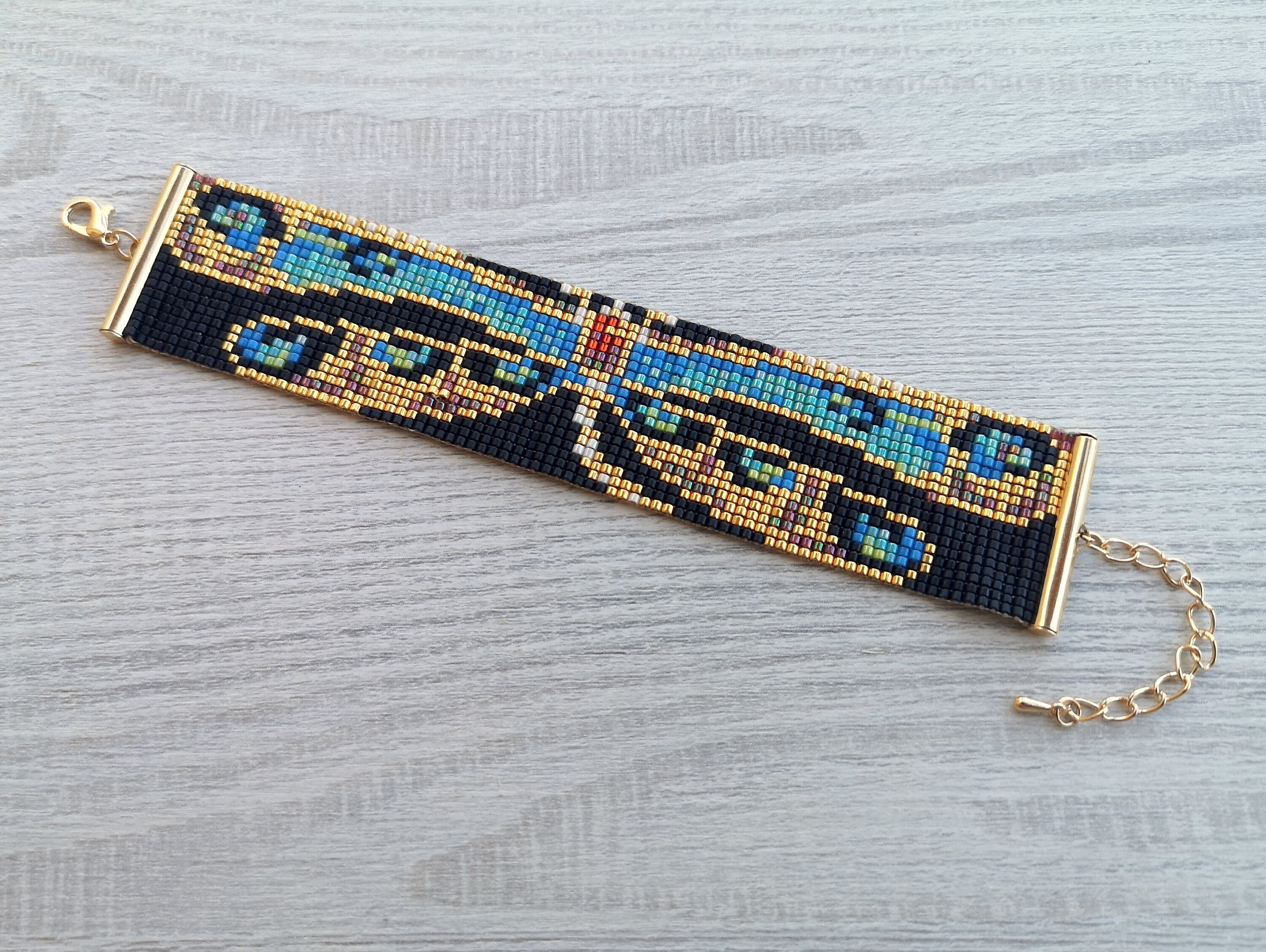 Shiny Dragonfly Loom Bracelet Pattern, Miyuki Delica PDF Pattern, Bug ...