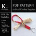 PDF Bead Crochet Keychain Pattern, Colorful Geometric Wristlet Key Fob ...