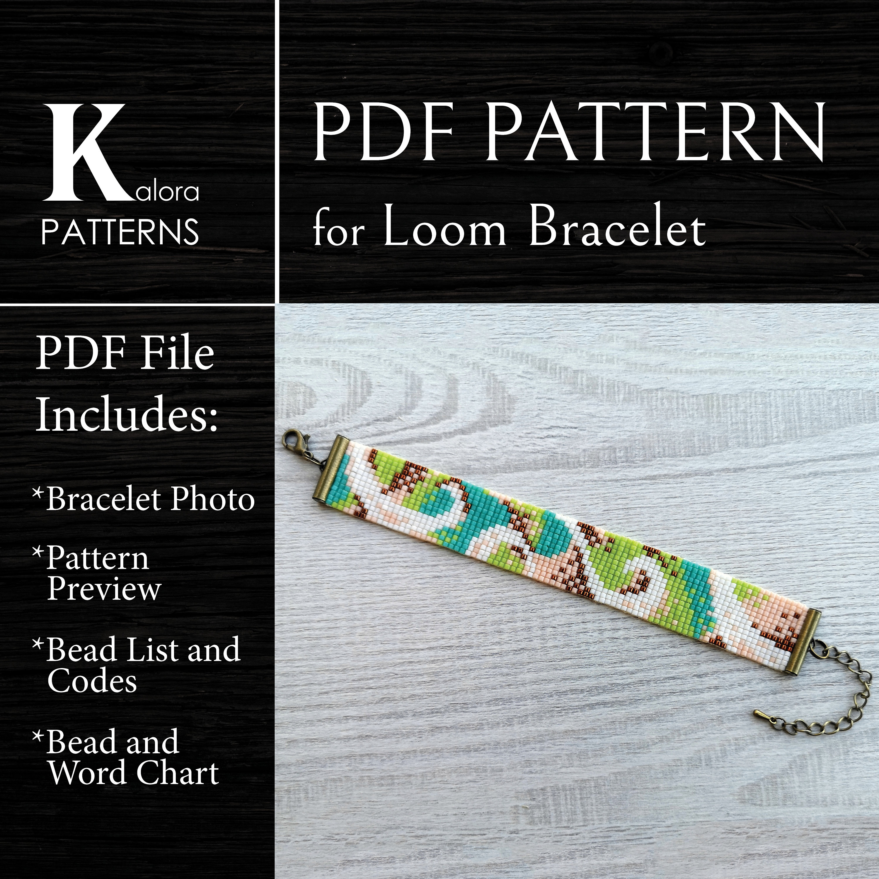Abstract Bead Loom Bracelet Pattern, DIY Geometric Colorful Bracelet ...