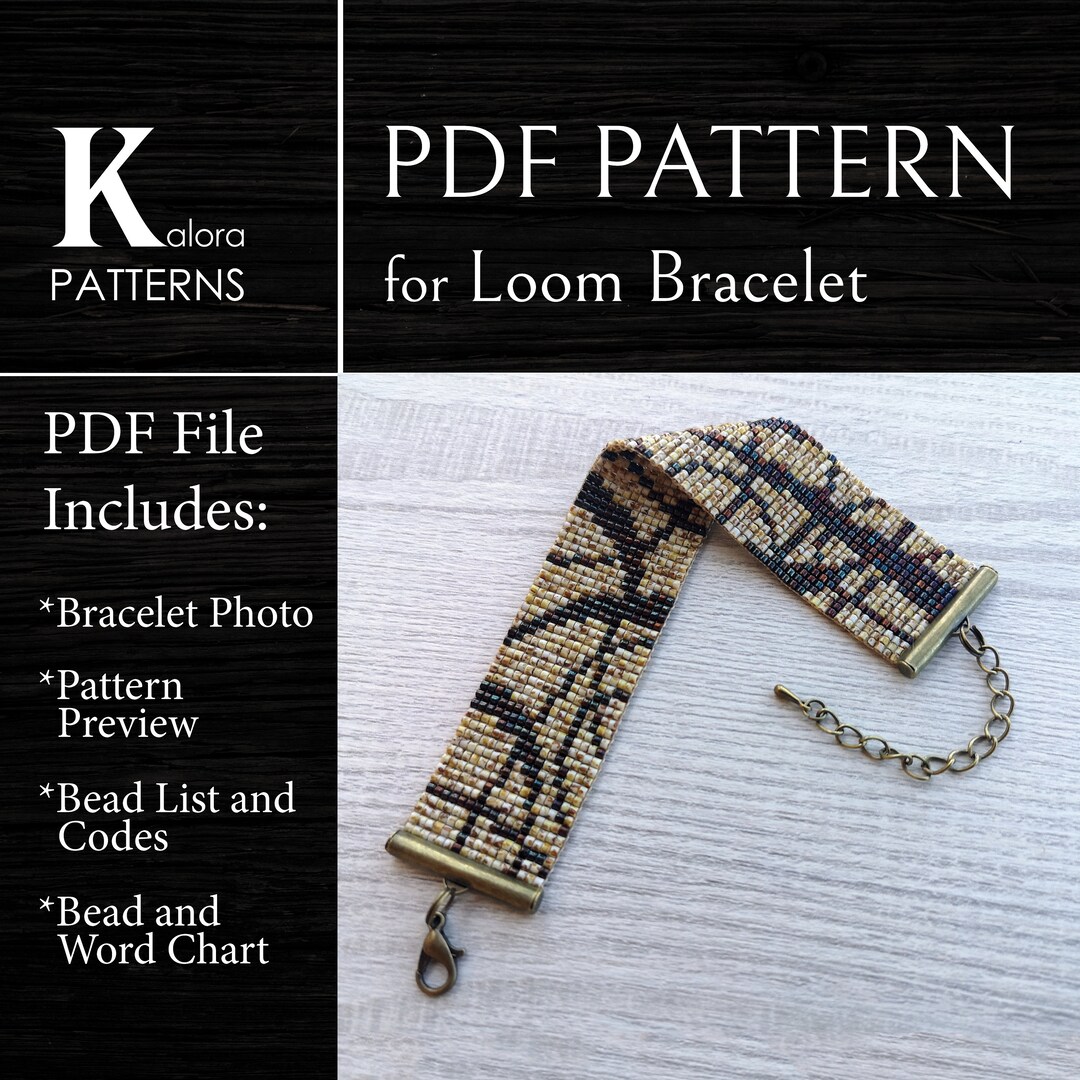 Abstract Beaded Loom Bracelet Pattern, DIY Geometric Pastel Bracelet ...