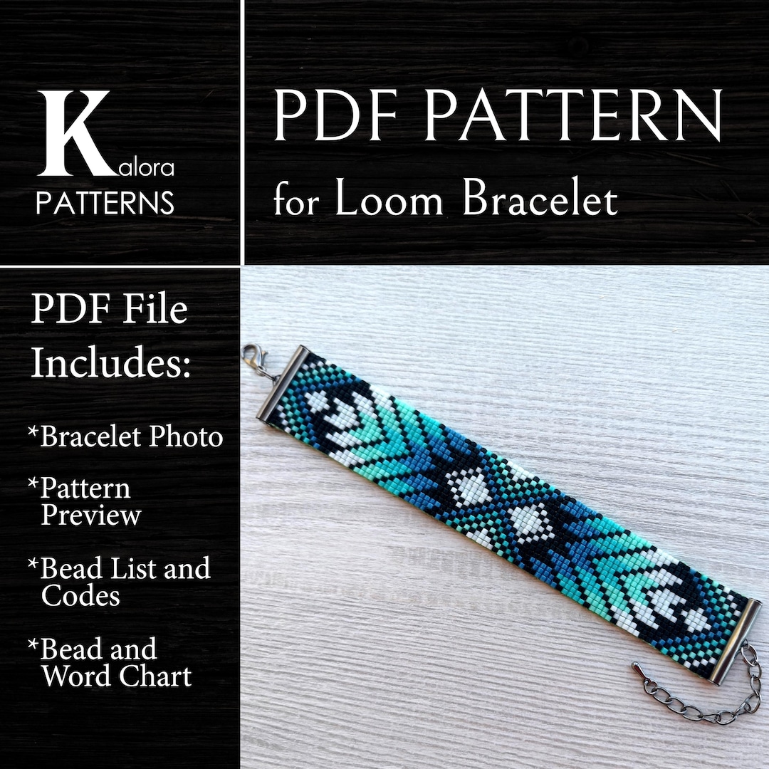 Ombre Geometric Loom Bracelet Pattern, Miyuki Delica Bracelet PDF ...