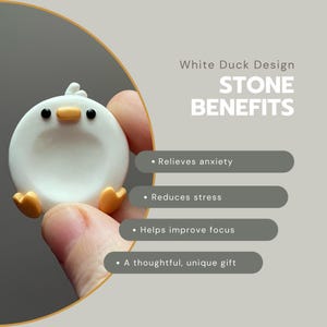 Duck Worry Stone - Handmade With Polymer Clay, This Pocket-sized Thumb ...