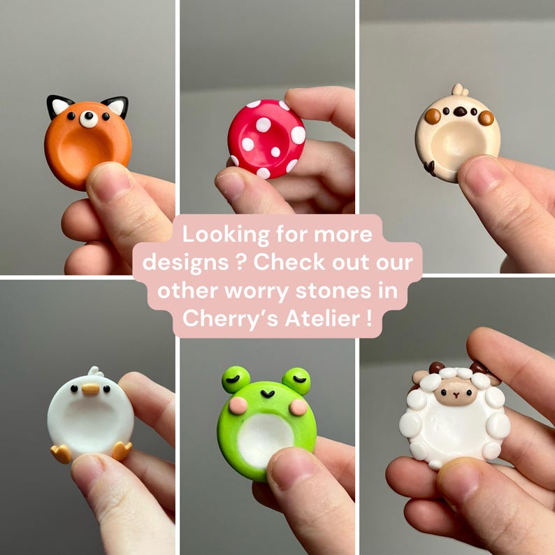 Duck Worry Stone - Handmade With Polymer Clay, This Pocket-sized Thumb ...