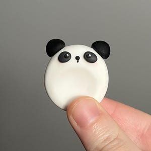 Panda Worry Stone - Handmade With Polymer Clay, This Pocket-sized Thumb ...