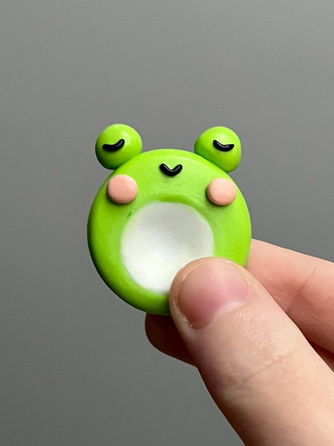 Frog Worry Stone - Handmade With Polymer Clay, This Pocket-sized Thumb ...