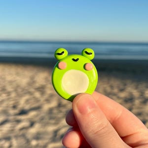 Frog Worry Stone - Handmade With Polymer Clay, This Pocket-sized Thumb ...