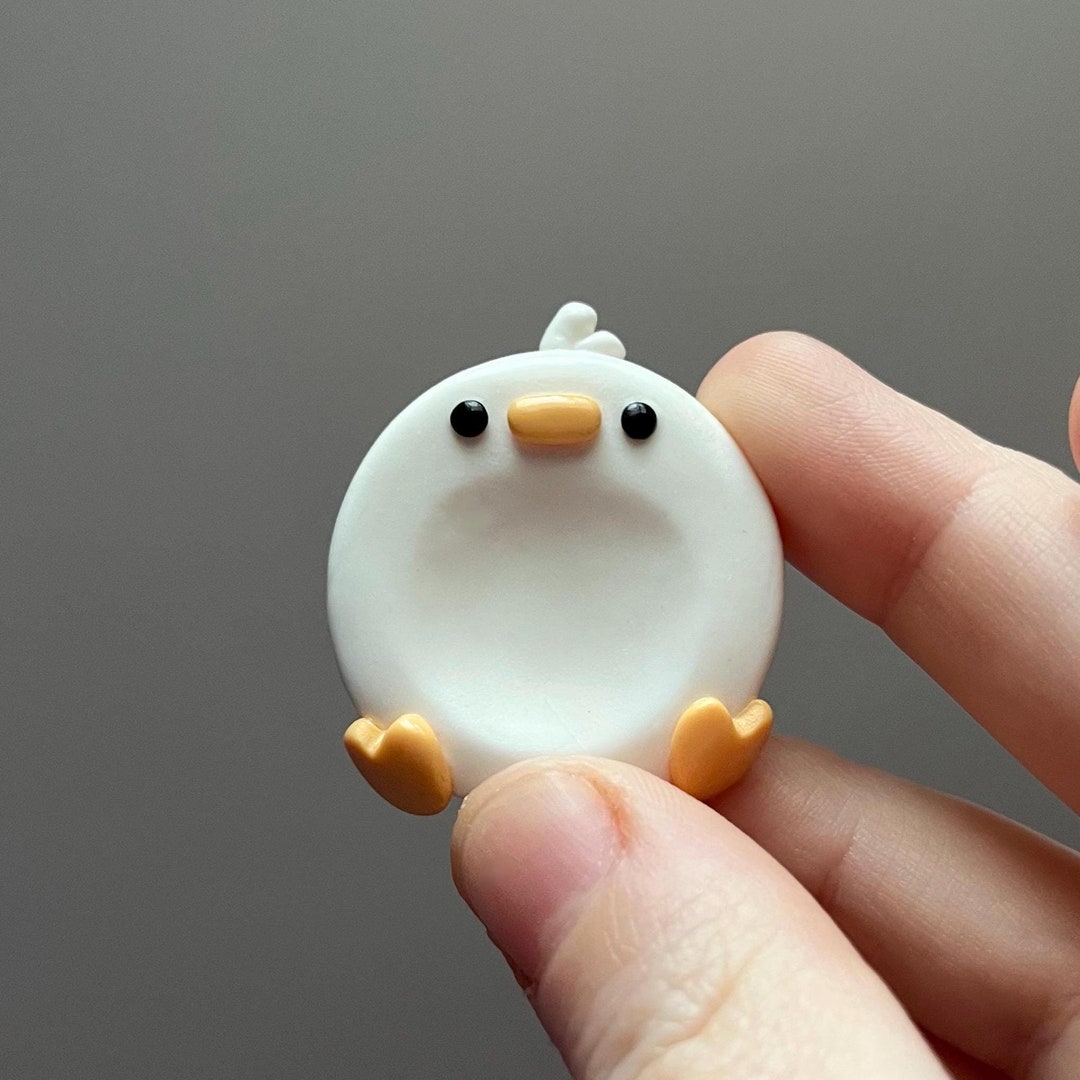 Duck Worry Stone - Handmade With Polymer Clay, This Pocket-sized Thumb ...