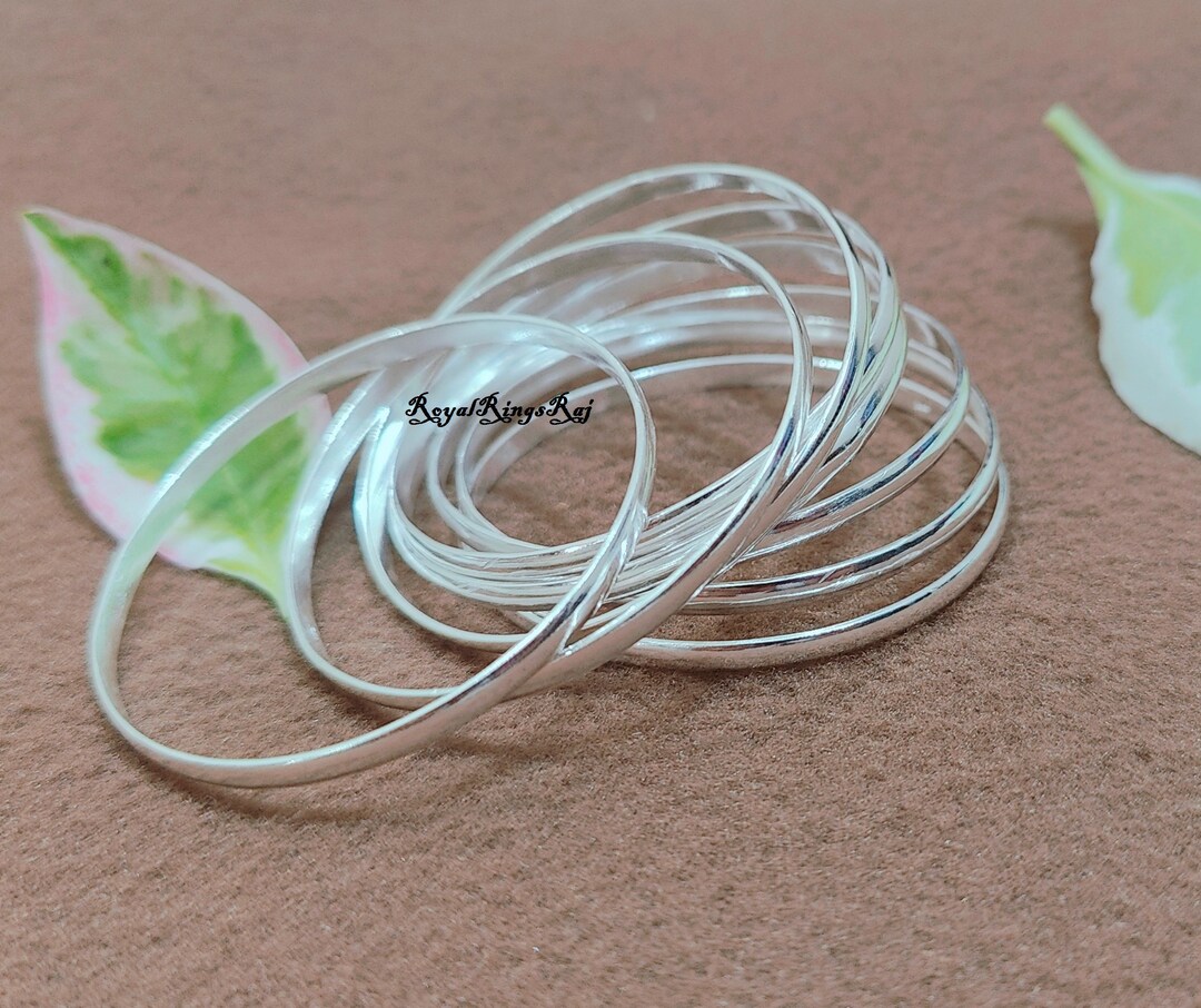 925 Sterling Silver Bangle Simple Design Banglesbeautiful Silver ...