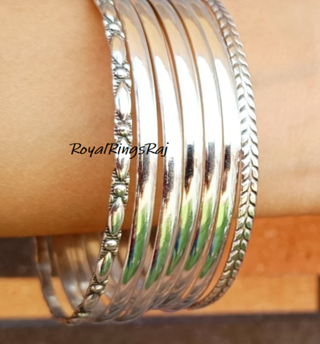 Set of 7 Bangles, Amazing Bangles, Stacking Bangles, 7 Day Bangles, 925 ...
