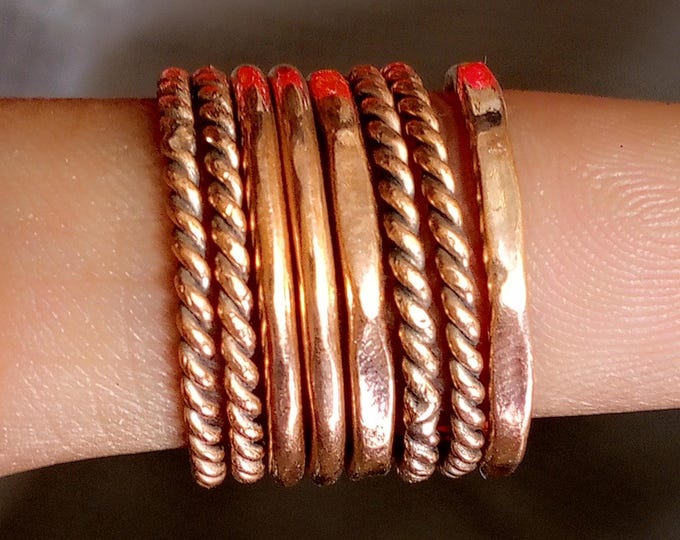 Super Thick Stackable Copper Ring(s),copper Rings,stackable Rings ...
