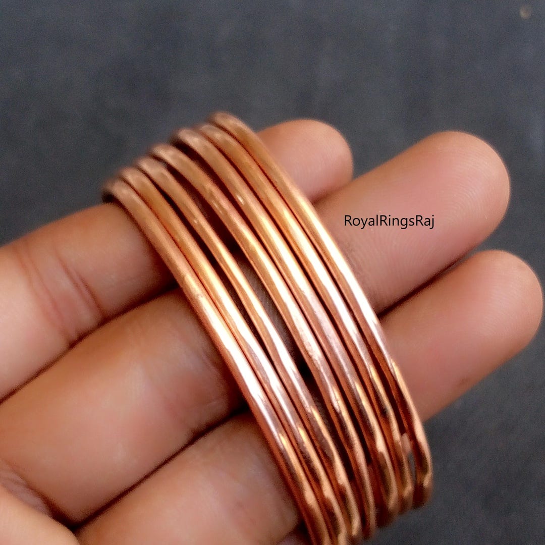Pure Copper Bangles, 7 Set of Bangles, Copper Jewelry Bangle, Copper ...