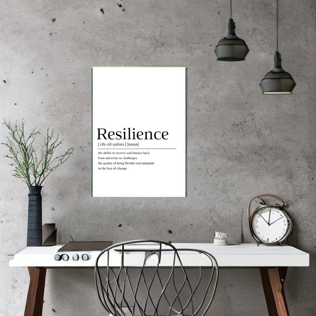 A3 Poster Resilience Definition Quote Digital Download - Etsy