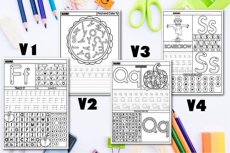 Fall Activities Alphabet Maze Worksheets Missing Letter Pumpkin ...
