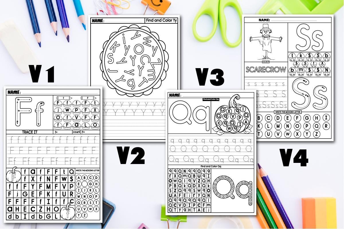 Fall Activities | Alphabet Maze Worksheets | Missing Letter | Pumpkin ...