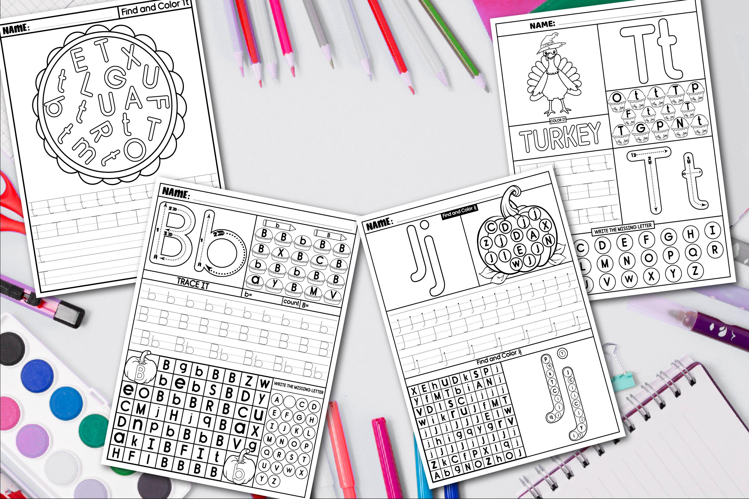 Fall Activities | Alphabet Maze Worksheets | Missing Letter | Pumpkin ...