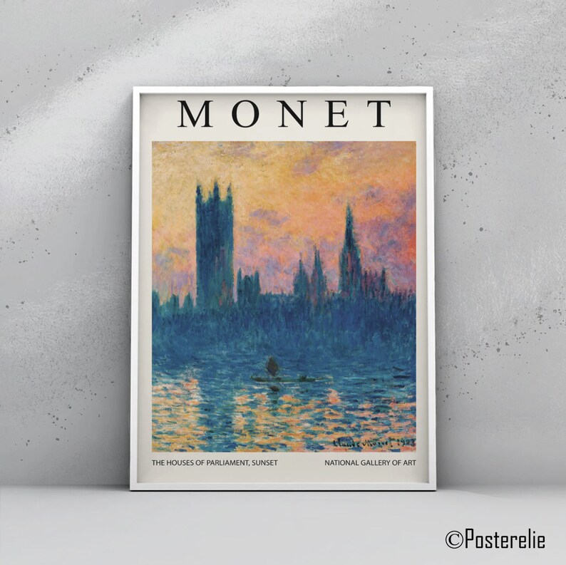 Claude Monet Digital Print the Houses of Parliament UK Wall - Etsy