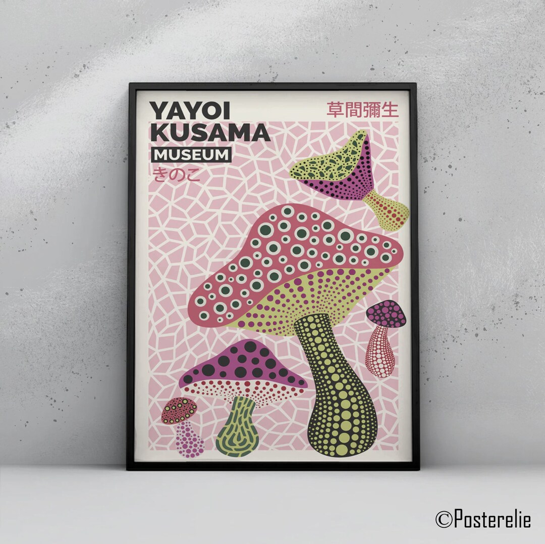 Yayoi Kusama Infinity Mushrooms Digital Print Wall Art Minimalistic ...
