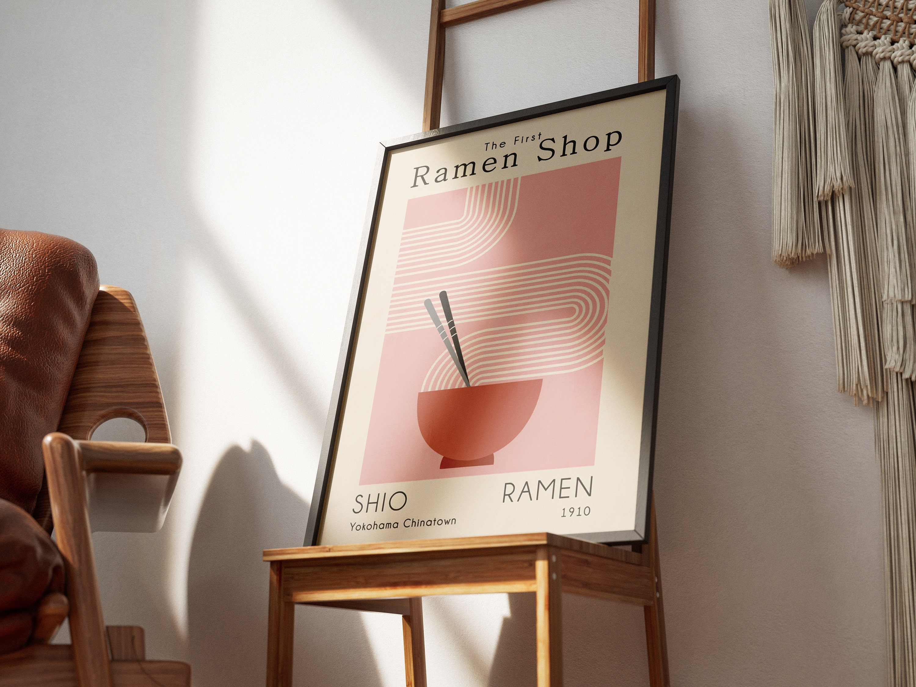 Shio the First Ramen Shop Print Wall Art Minimalistic Poster Japanese ...