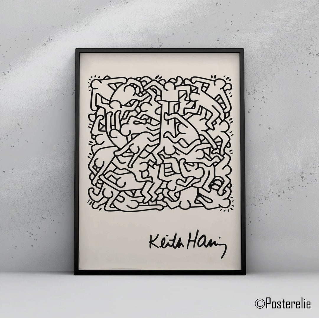 Keith Haring Party of Life Invitation Print Wall Art - Etsy UK