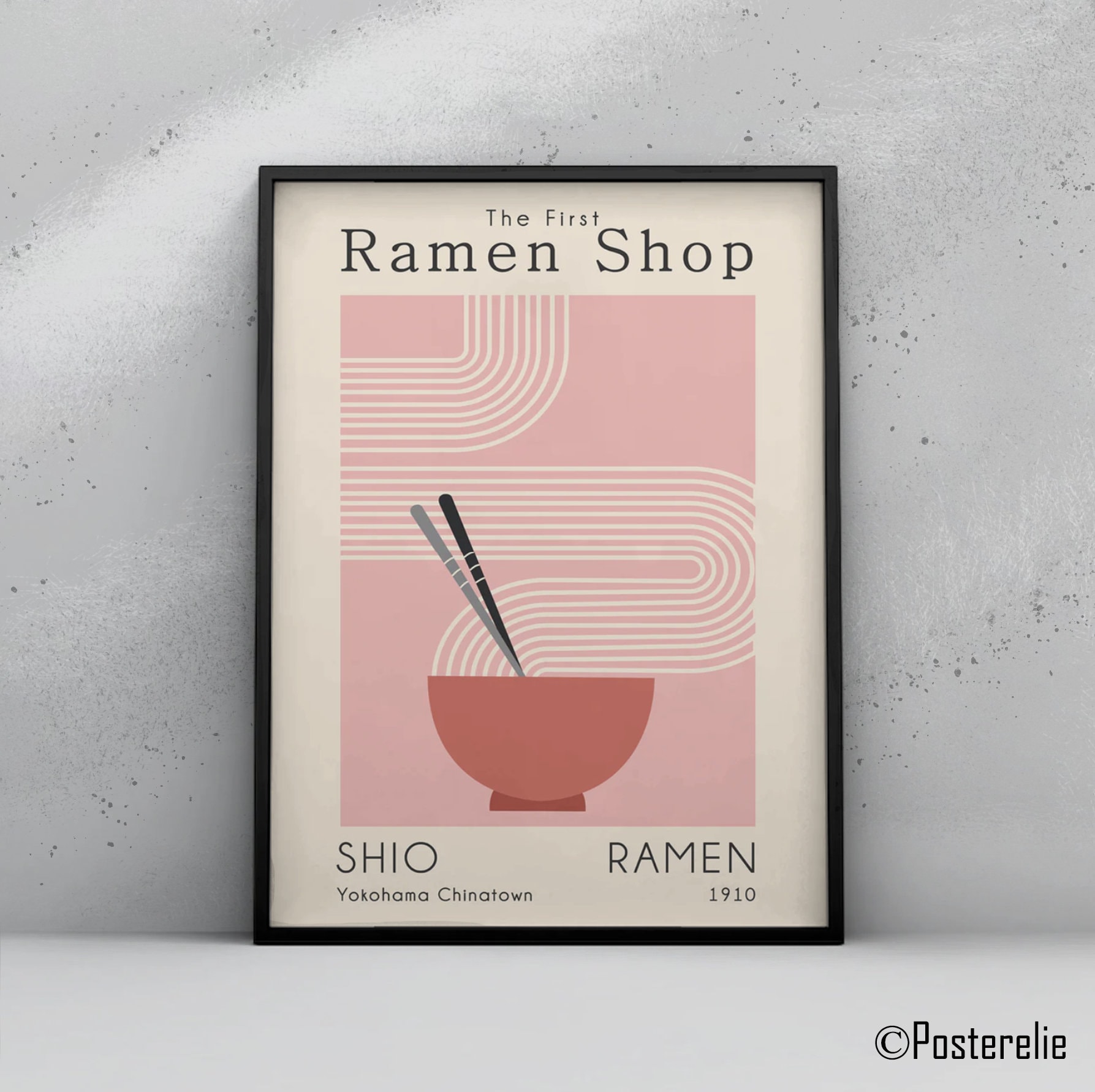 Shio the First Ramen Shop Print Wall Art Minimalistic Poster Japanese ...