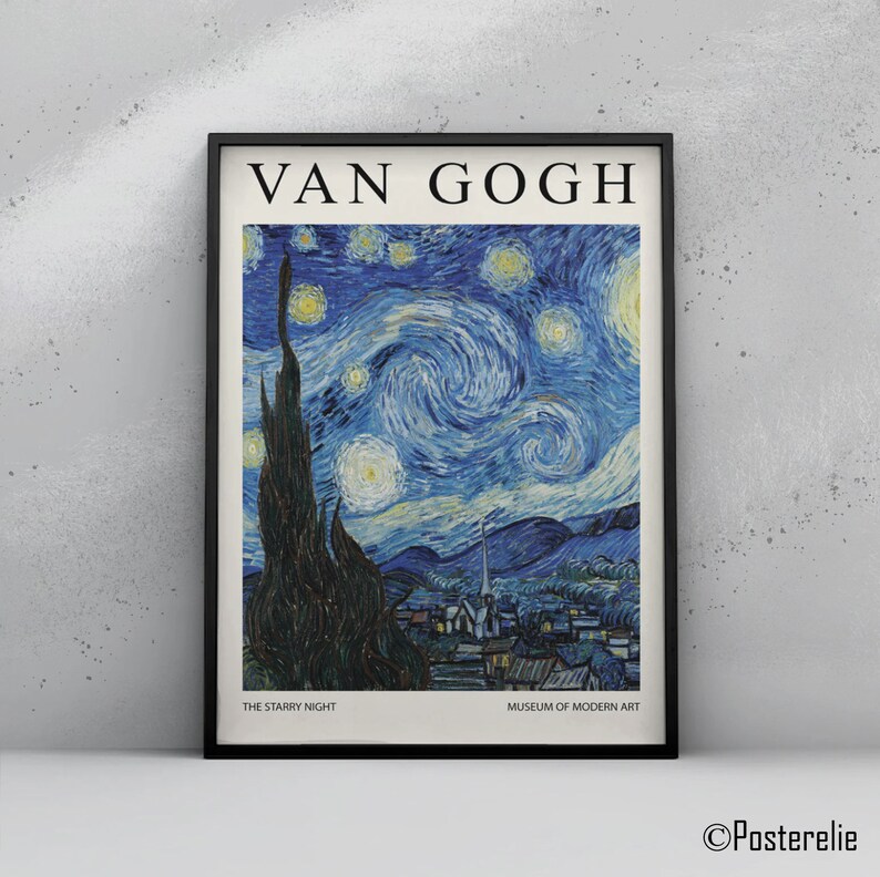 Vincent Van Gogh the Starry Night Digital Print Wall Art - Etsy